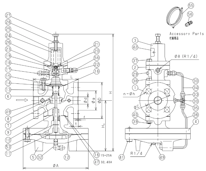 Ductile Iron Diaphragm Operated Pressure Reducing Valve