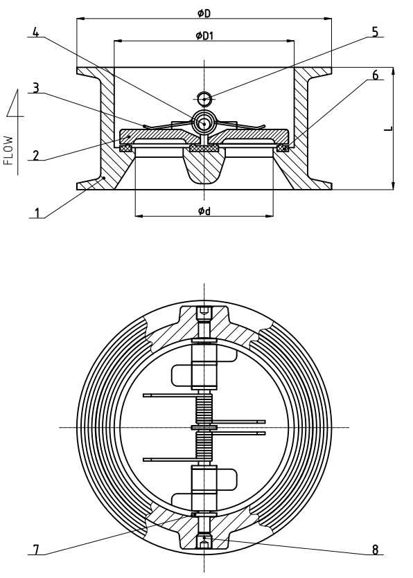 Stainless Steel Duo Check Valve