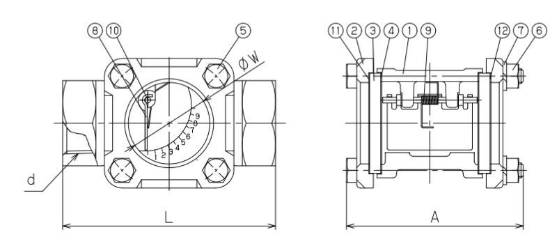 Ductile Iron Flap Type Sight Glass